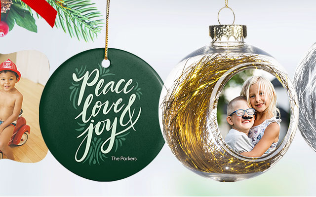 Personalised Christmas Ornaments Photo Ornaments Snapfish AU